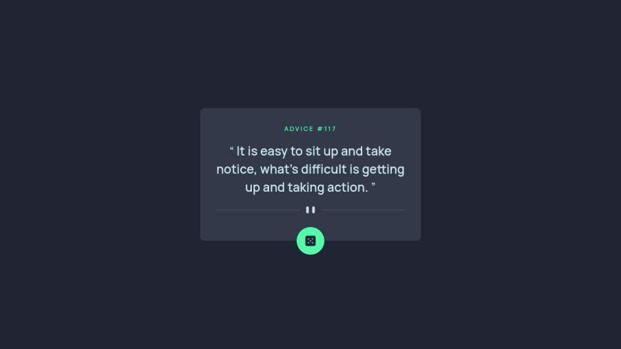 Frontend Mentor Frontend Mentor Advice Generator App Coding Challenge Solution