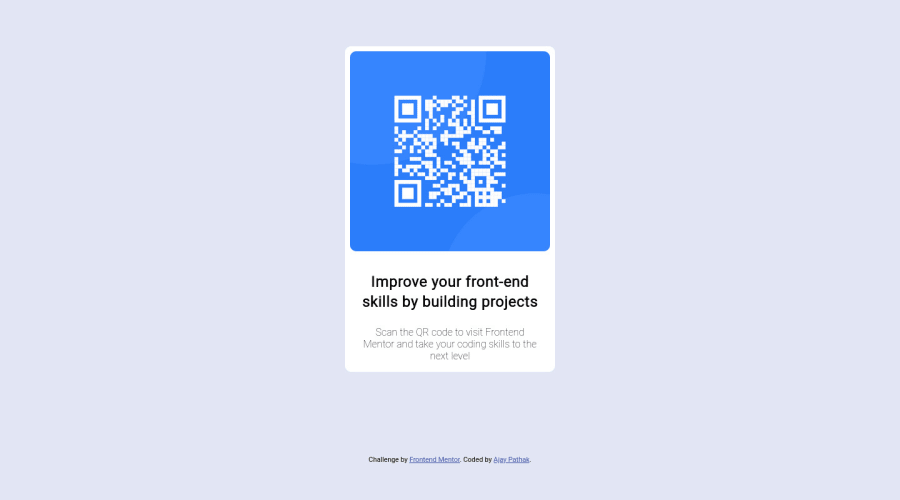 Frontend Mentor Qr Code Frontend Mentor Html Css Coding Challenge Solution