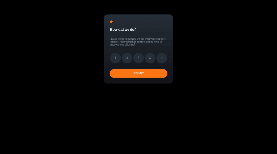 Frontend Mentor Interactive Rating Component Solution Coding