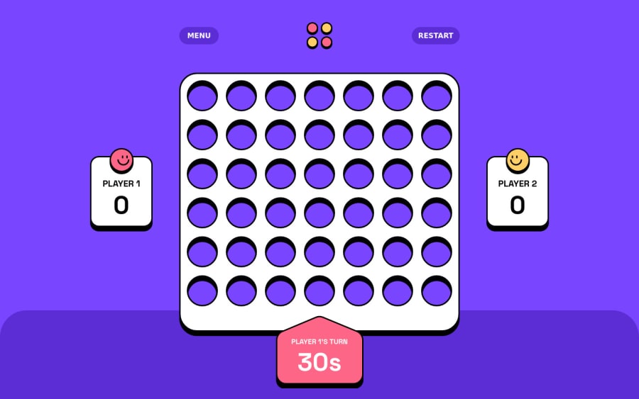 Frontend Mentor Connect Four W React Coding Challenge Solution