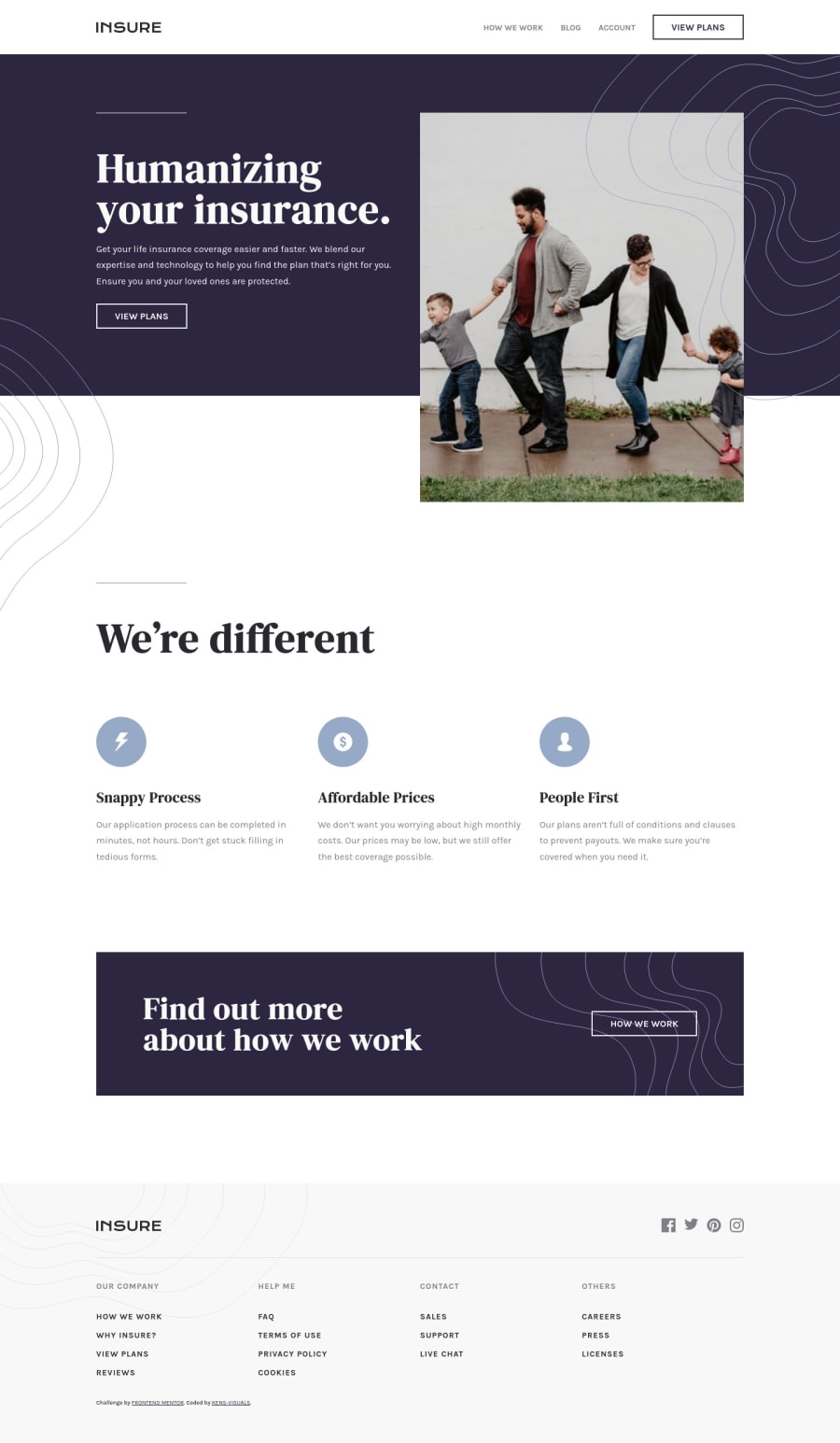 Frontend Mentor Insure Landing Page With Scss Bem Css Animations