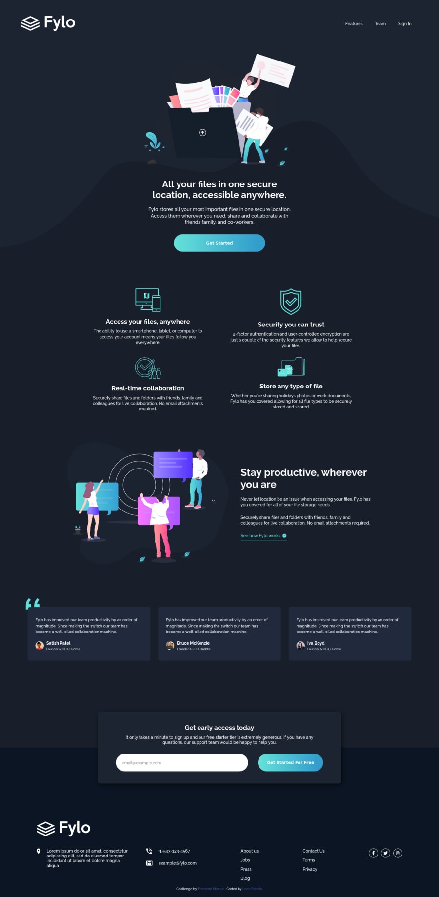 Frontend Mentor Resposnive Landing Page With Webpack And Sass Coding