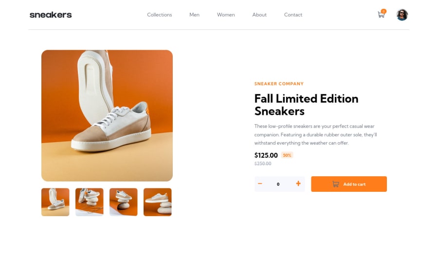 Frontend Mentor Responsive Sneakers Page Made With React Tailwind