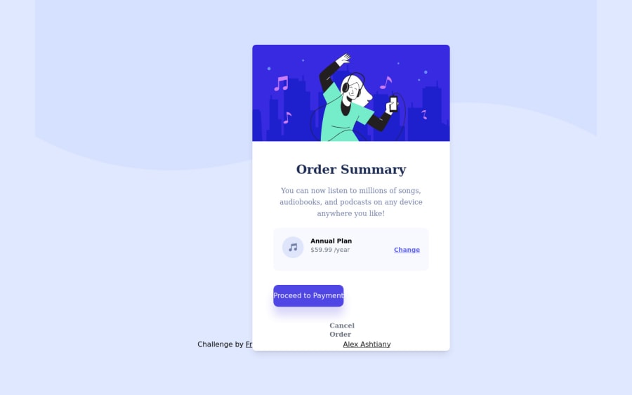 Frontend Mentor Order Summary Tailwind Css Coding Challenge Solution