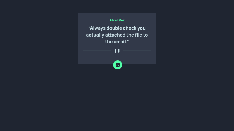 Frontend Mentor Advice Generator App Using Tailwindcss And React