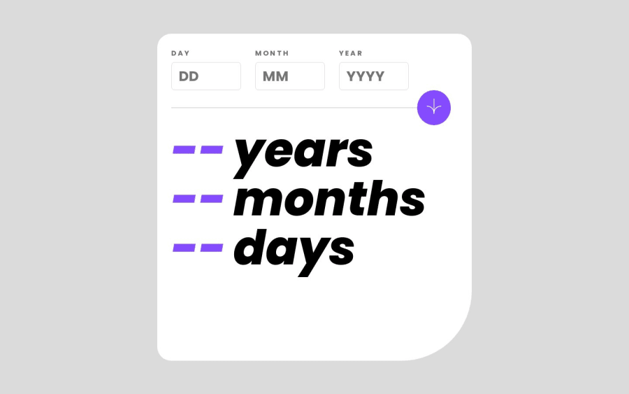 Frontend Mentor Age Calculator App Coding Challenge Solution
