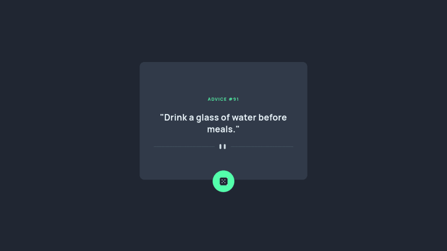 Frontend Mentor Advice Generator Using React Coding Challenge Solution