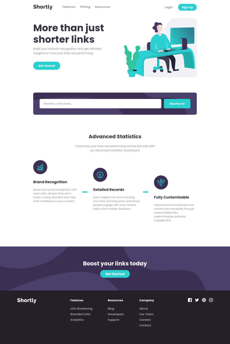 Frontend Mentor Url Shortening Api Landing Page With React Js And Tailwind Css Coding