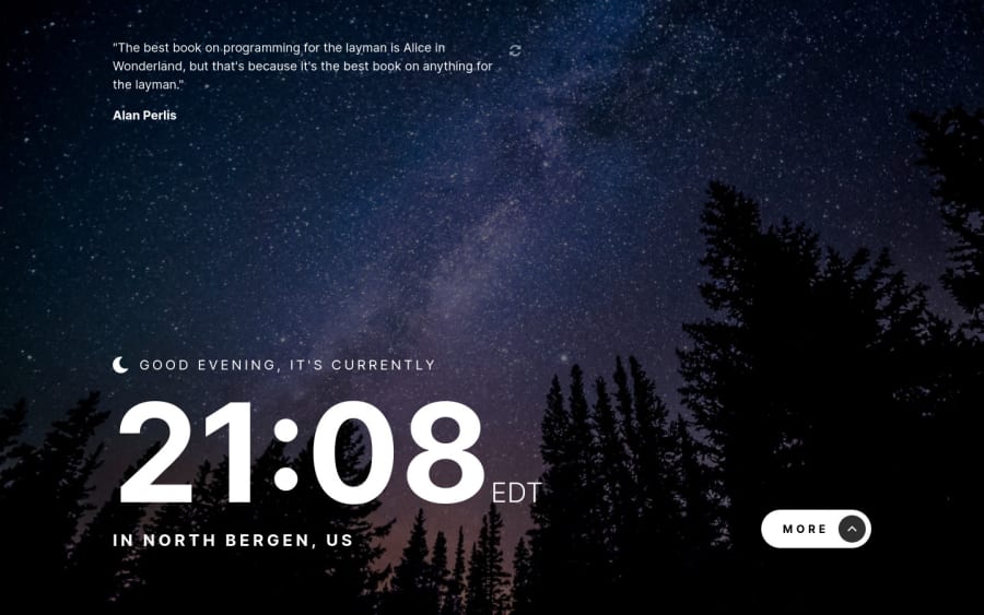Frontend Mentor | Clock App coding challenge solution Frontend Mentor | Clock App coding challenge solution