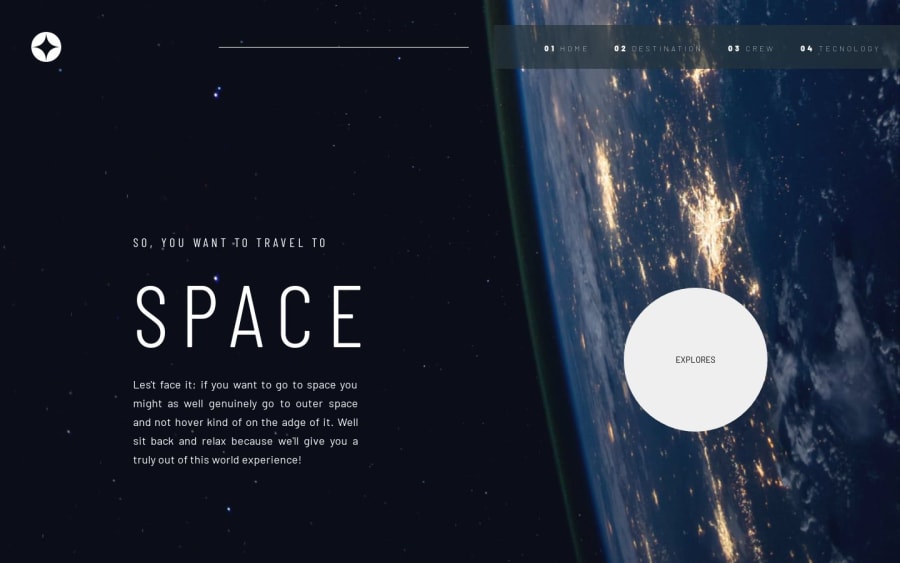 Frontend Mentor Space Tourism Using Reactjs Coding Challenge Solution