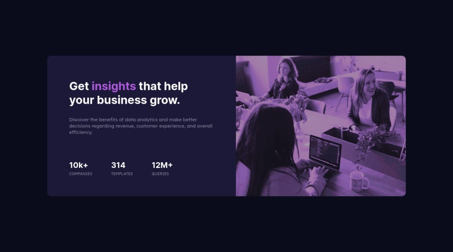 Frontend Mentor Responsive Stats Preview Component Made Using Html And Css Coding Challenge