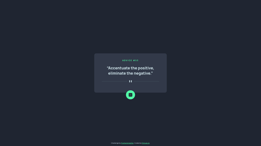 Frontend Mentor Advice Generator App Using Vuejs Coding Challenge Solution