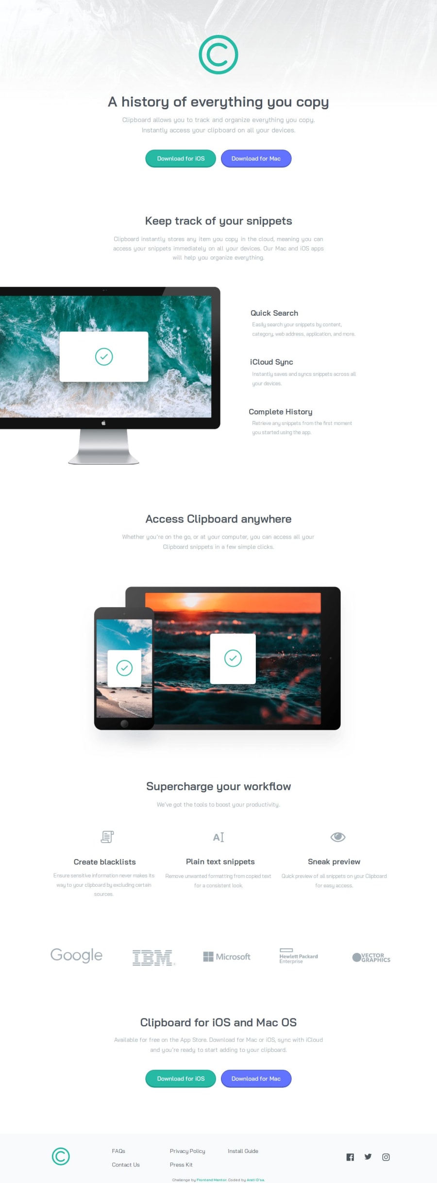 Frontend Mentor Responsive Landing Page Using Html And Css Grid Coding Challenge Solution