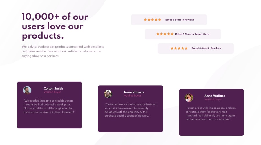 Frontend Mentor Social Proof Section Using Html Css Coding Challenge Solution