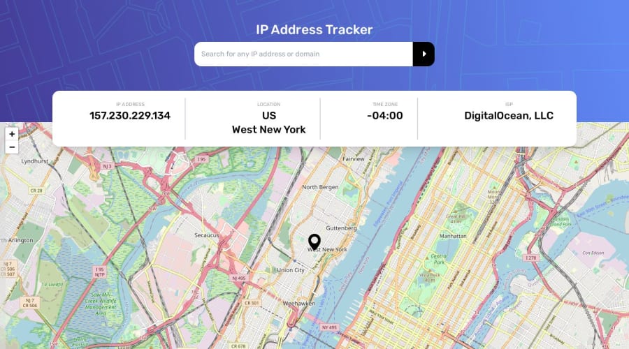Frontend Mentor Ip Address Tracker Build With React Designed With Tailwind Coding Challenge