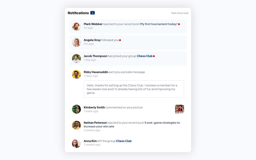 Frontend Mentor | Responsive-Notifications coding challenge solution Frontend Mentor | Responsive-Notifications coding challenge solution