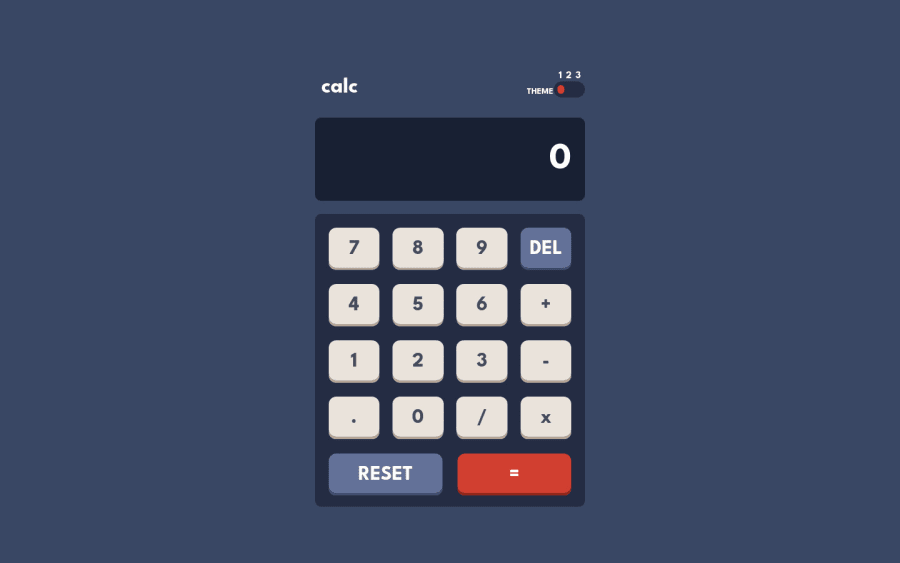 Frontend Mentor 3 Themes Responsive Calculator App Using Html Css Js Coding Challenge Solution