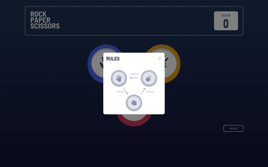 Frontend Mentor Rock Paper Scissors Game Developed By Html Css Javascript Coding Challenge
