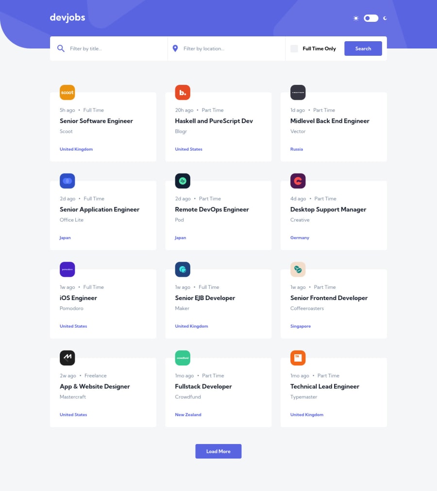 Frontend Mentor Job Portal Using Nextjs Tailwindcss Headlessui Darkmode Coding Challenge Solution