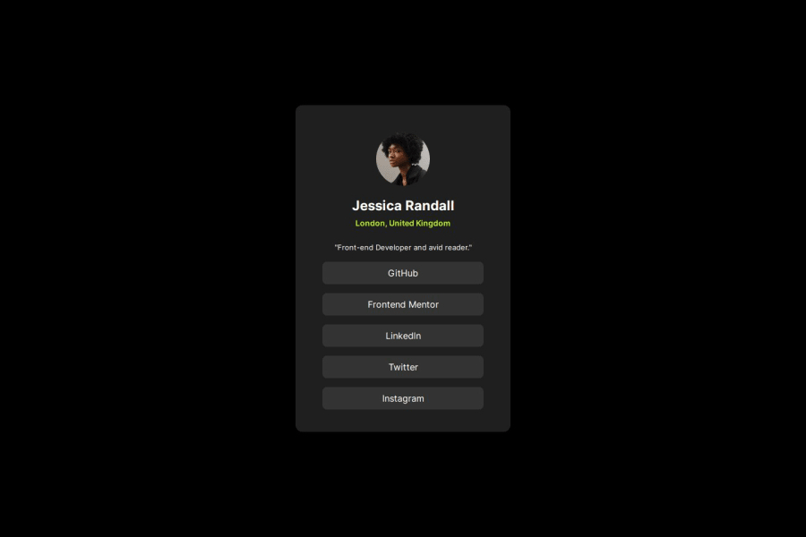 Frontend Mentor Social Links Profile Using Tailwind Css Coding Challenge Solution