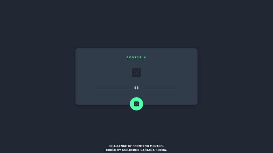 Frontend Mentor Gerador De Conselhos Com React Coding Challenge Solution