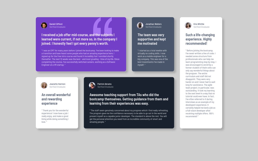 Frontend Mentor Used Css Grid And Media Queries Coding Challenge Solution
