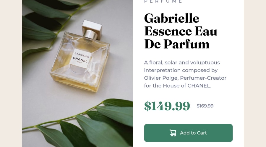 Frontend Mentor | card component Perfume coding challenge solution Frontend Mentor | card component Perfume coding challenge solution