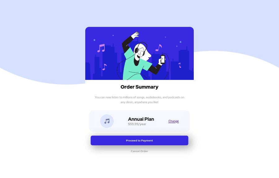 Frontend Mentor Order Summary Coding Challenge Solution