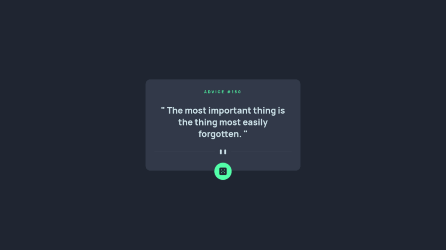 Frontend Mentor Advice Generator App Coding Challenge Solution