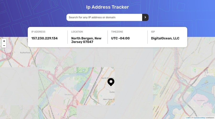 Frontend Mentor Ip Address Tracker Using Reactjs Coding Challenge