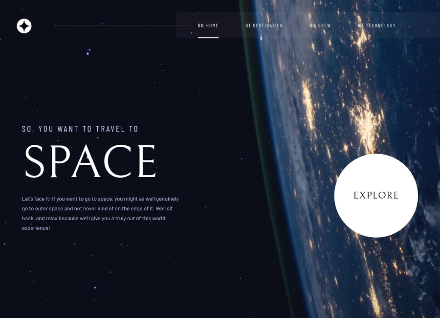 Frontend Mentor Space Tourism Website Html Css Js Bootstrap
