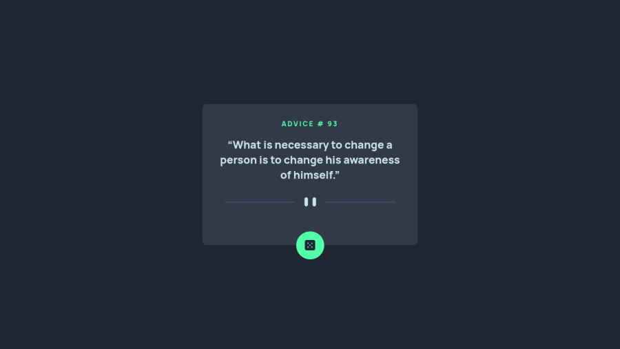 Frontend Mentor Advice Generator App In React Js Coding Challenge