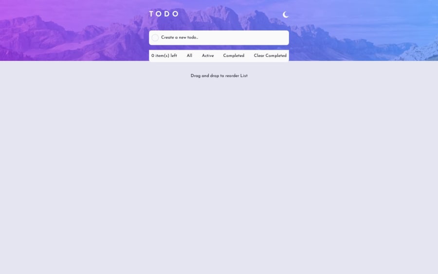 Frontend Mentor A Todo List Using Tailwind Css Coding Challenge Solution