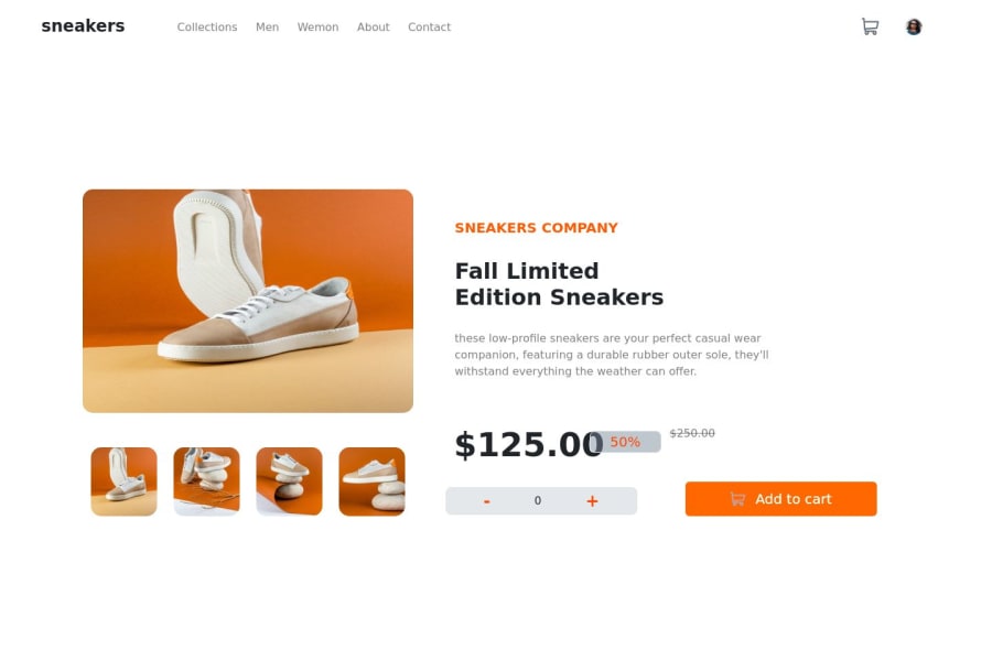 Frontend Mentor Ecommerce Product Page Using Angular` Coding