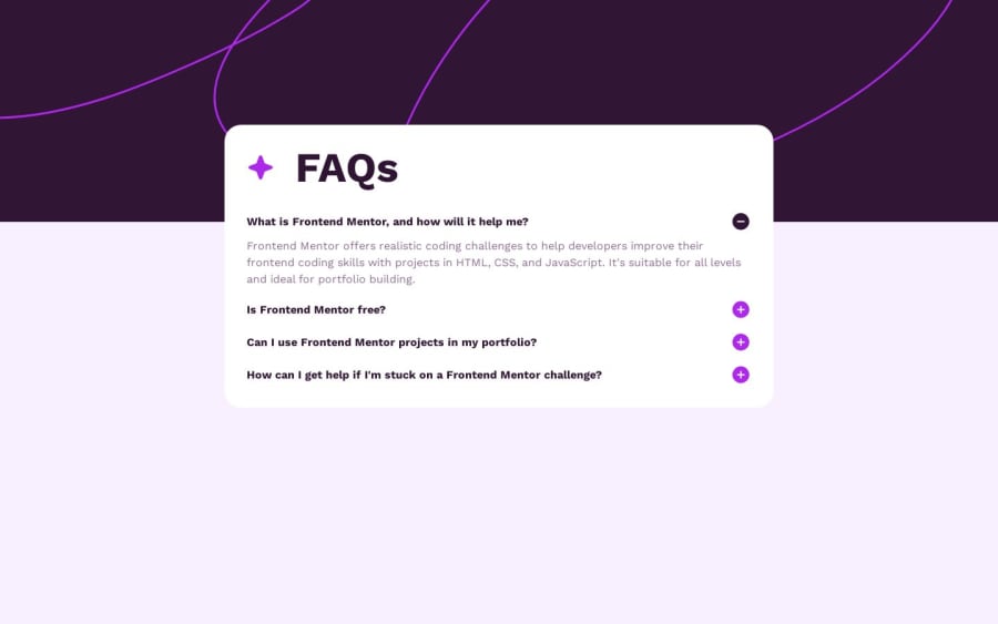 Frontend Mentor Faq Accordion Tailwind Css Javascript Coding Challenge Solution