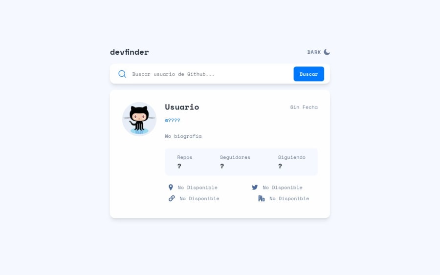 Frontend Mentor Github User Search App React Tailwindcss Vite Coding Challenge Solution