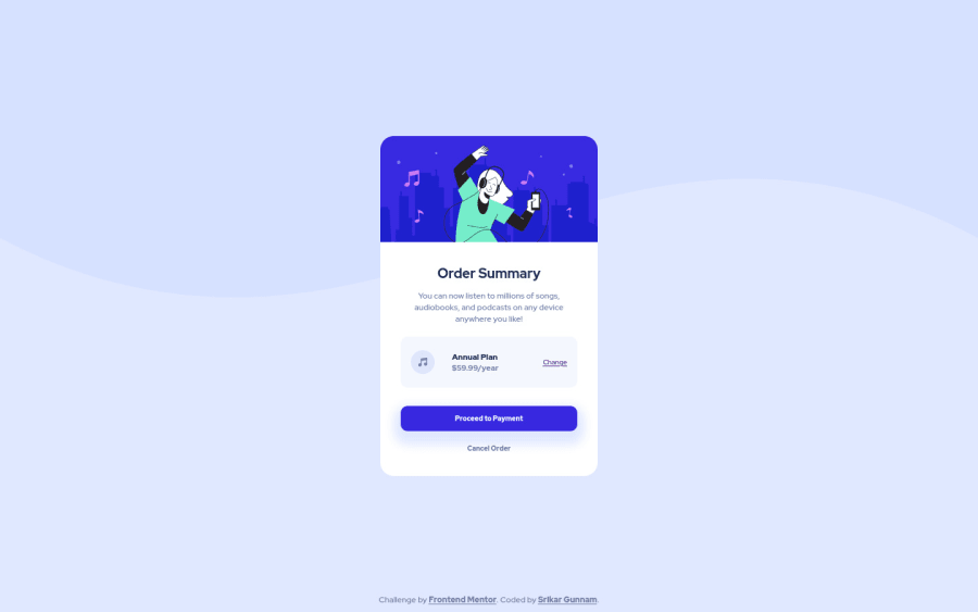 Frontend Mentor Order Summary Card Using Html And Css Coding 9482