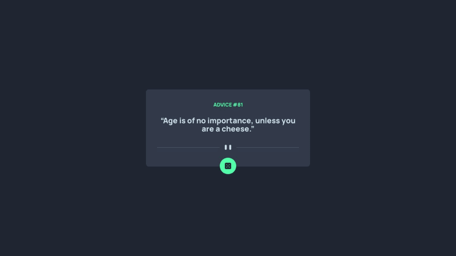 Frontend Mentor Advice Generator App Coding Challenge Solution