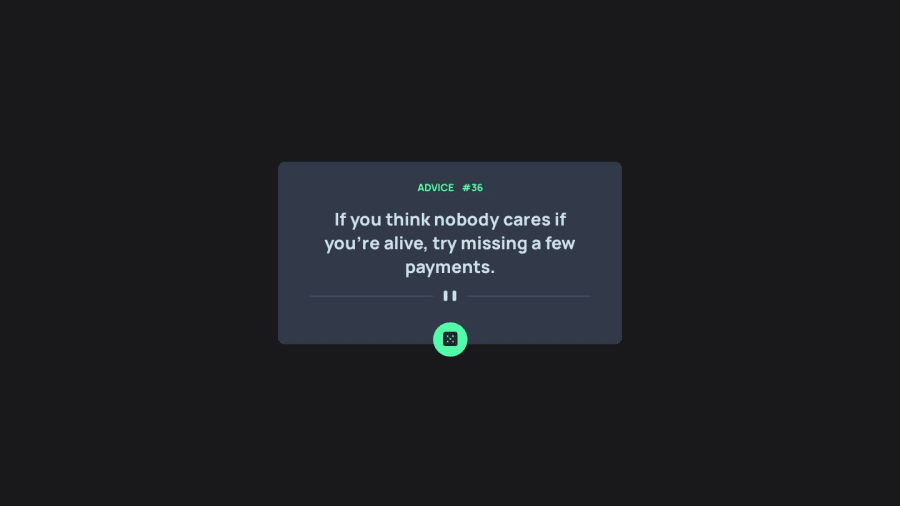 Frontend Mentor Advice Generator App Solution Coding Challenge Solution