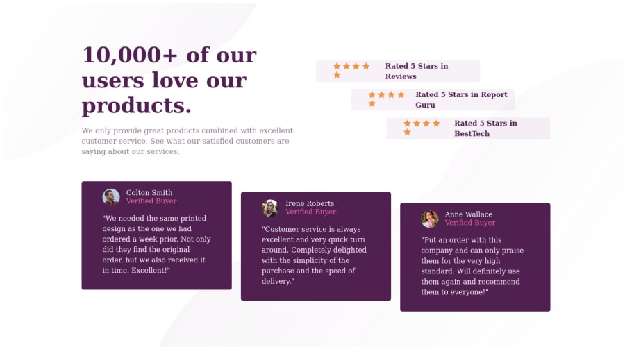 Frontend Mentor | social proof section using html and css flexbox ... Frontend Mentor | social proof section using html and css flexbox ...