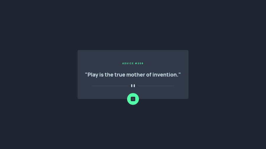 Frontend Mentor Advice Generator With Reactjs And Adviceslip Api Coding
