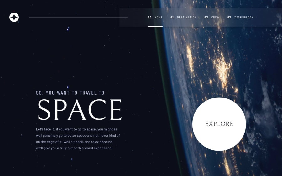 Frontend Mentor Space Tourism Multi Page Website With React Vite