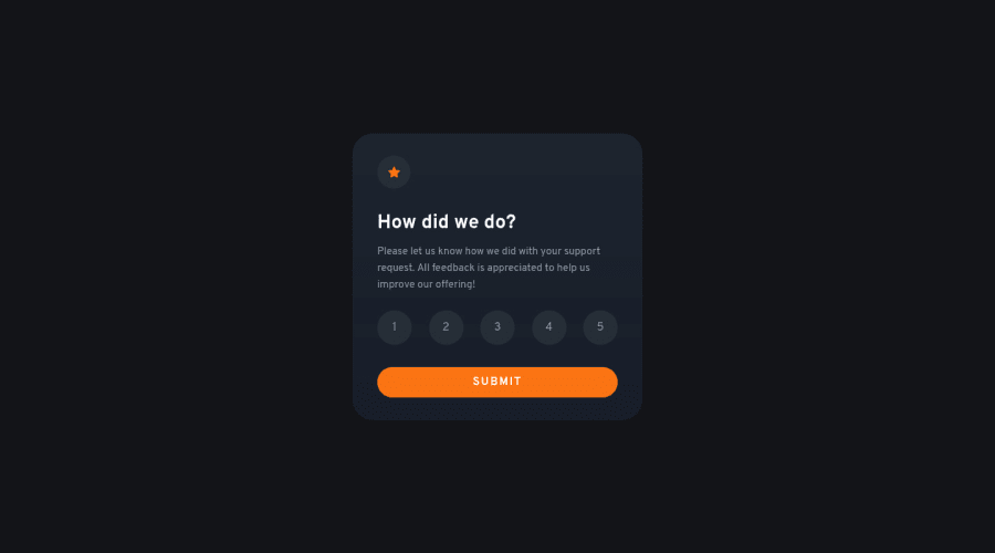 Frontend Mentor Responsive Interactive Rating Component Using Flexbox