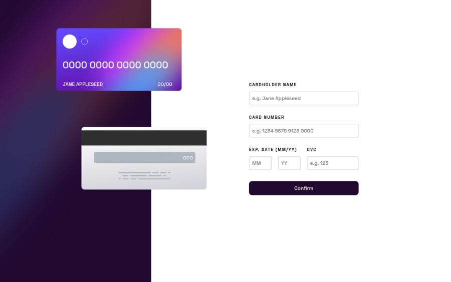Frontend Mentor Interactive Card Details Form Build With Html Sass
