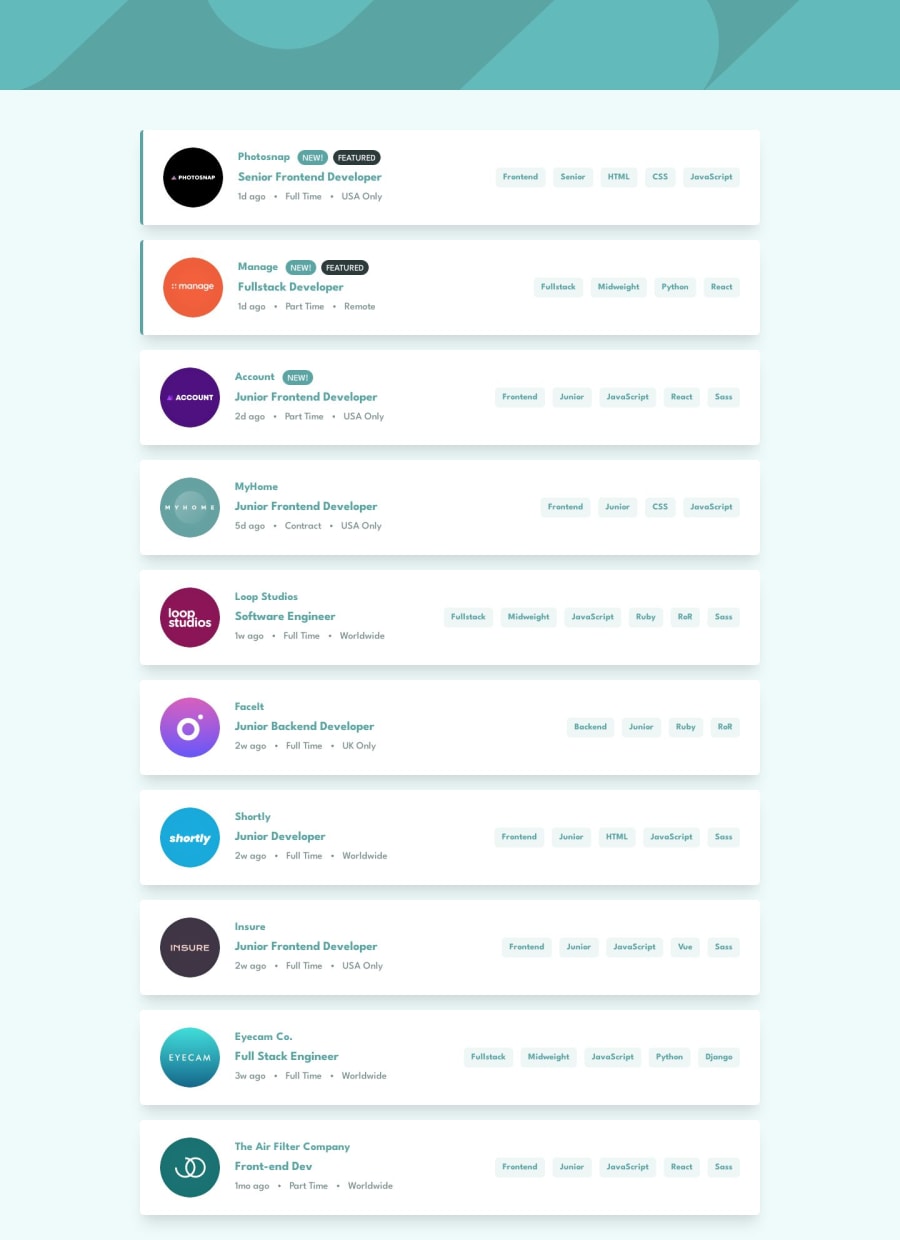 Frontend Mentor Responsive Job Filtering App Build Using Nextjs And Chakra Ui Coding Challenge