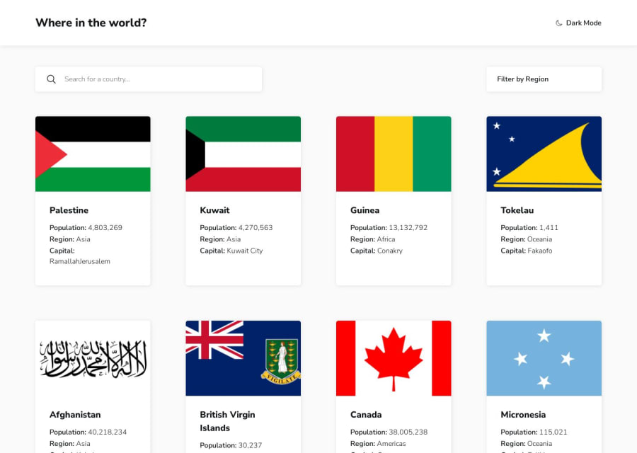 Frontend Mentor Rest Country Api Using Reactjs Coding Challenge Solution