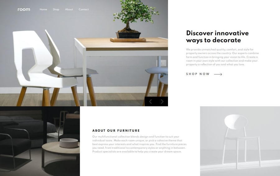 Frontend Mentor Room Homepage Usign Html Css Javascript Coding