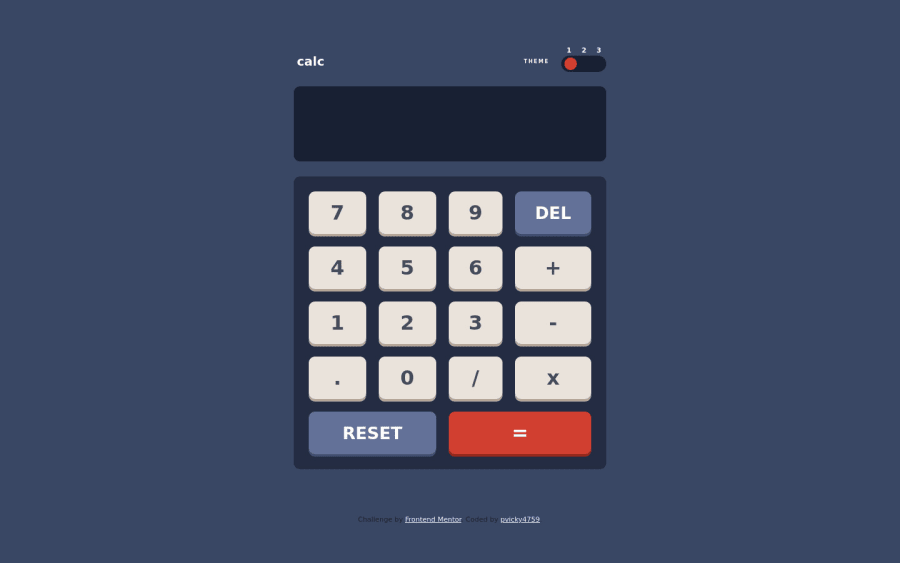 Frontend Mentor Calculator App Using Html Css And Javascript Coding Challenge Solution