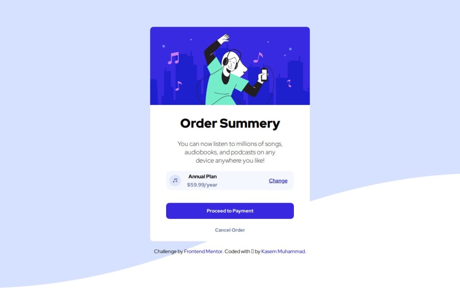 Frontend Mentor Order Summery Page Using Flex Box Coding Challenge Solution