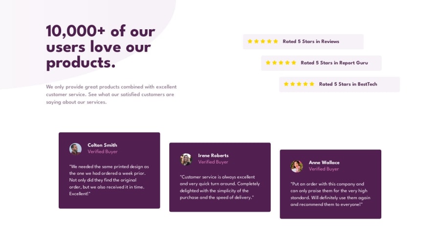 Frontend Mentor Responsive Social Proof Section Reactjs Vite